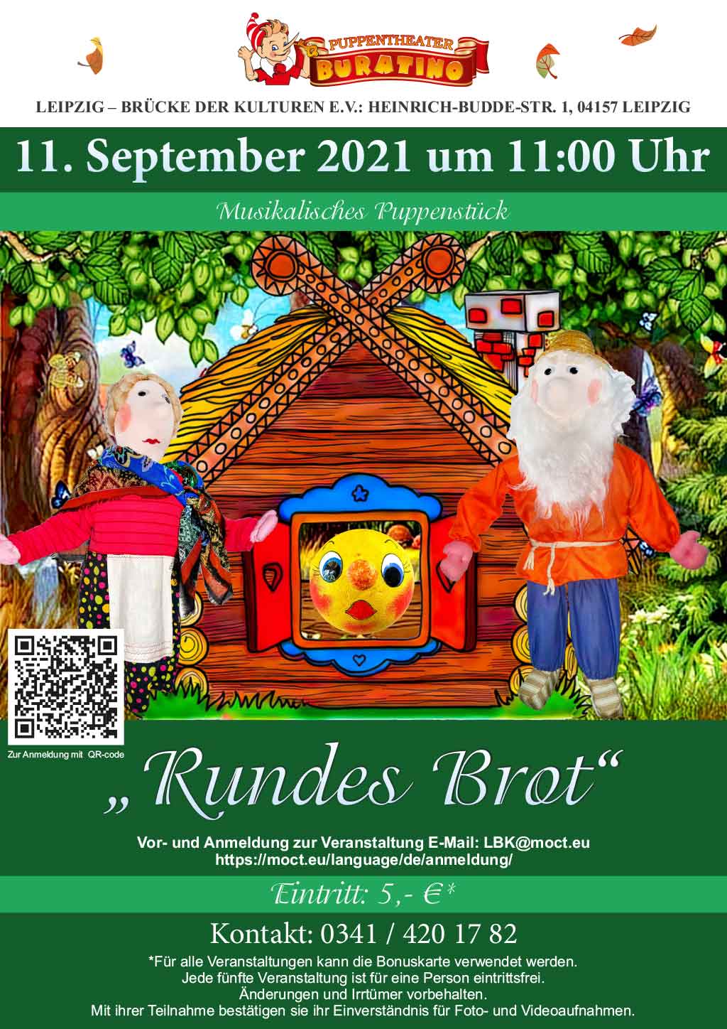 Das Märchen Kolobok (Rundes Brot) am 11. September - Leipzig-Brücke der ...